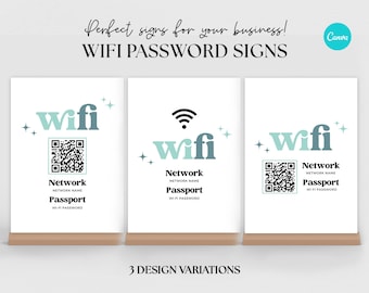 Wifi Password Sign, Printable Wifi Code, Guest Room Printable, Wifi ...