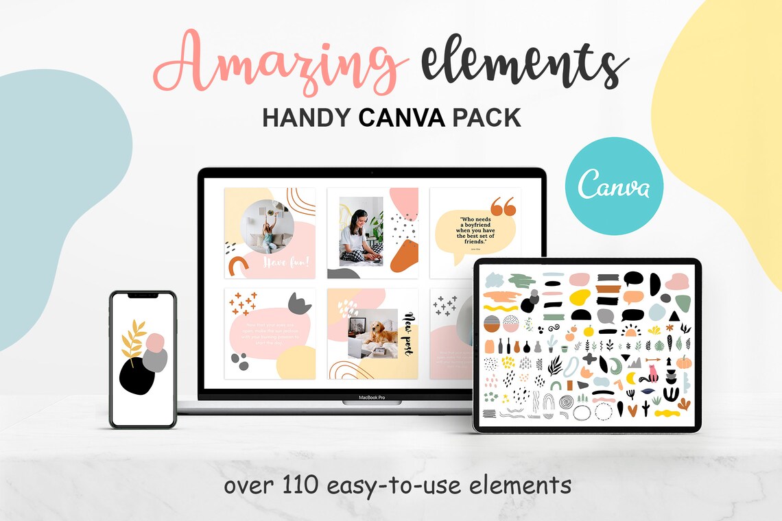 Canva Elements. Canva Template Editable Canva. Abstract - Etsy