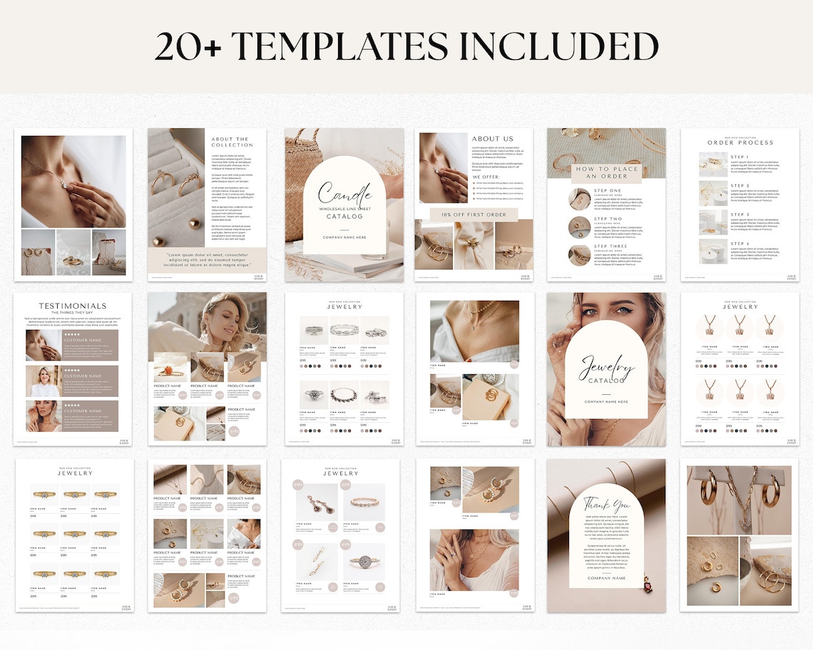 Line Sheet for Jewelry, Line Sheet Template Jewelry, Wholesale Price ...