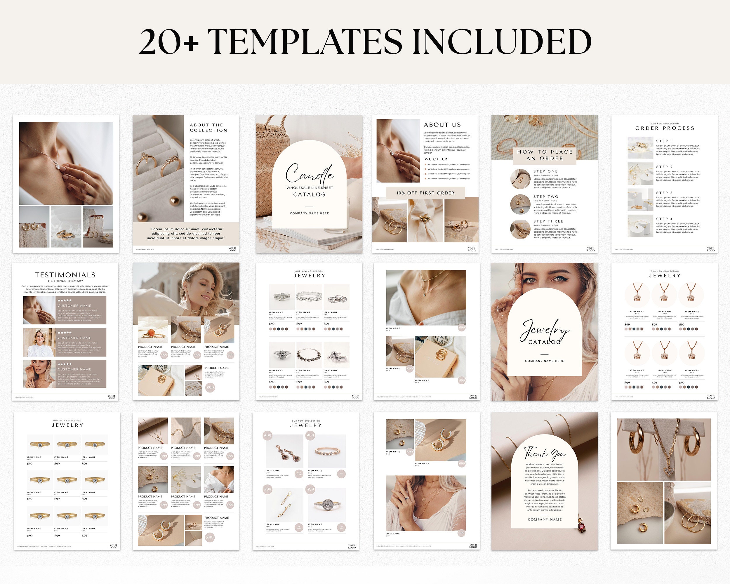 Line Sheet for Jewelry, Line Sheet Template Jewelry, Wholesale Price ...