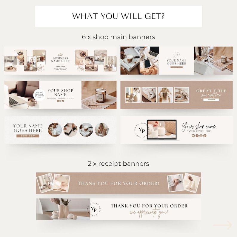 Etsy Shop Banner Kit Etsy Shop Templates Etsy Shop Branding Kit Etsy ...