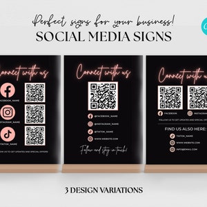 Follow Us on Instagram Sign, Follow Us on Facebook Sign, Follow Us on ...