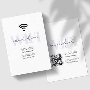 Wifi Password Sign, Printable Wifi Code, Guest Room Printable, Wifi ...