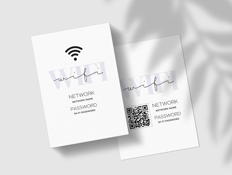 Wifi Password Sign Printable Wifi Code Guest Room Printable - Etsy