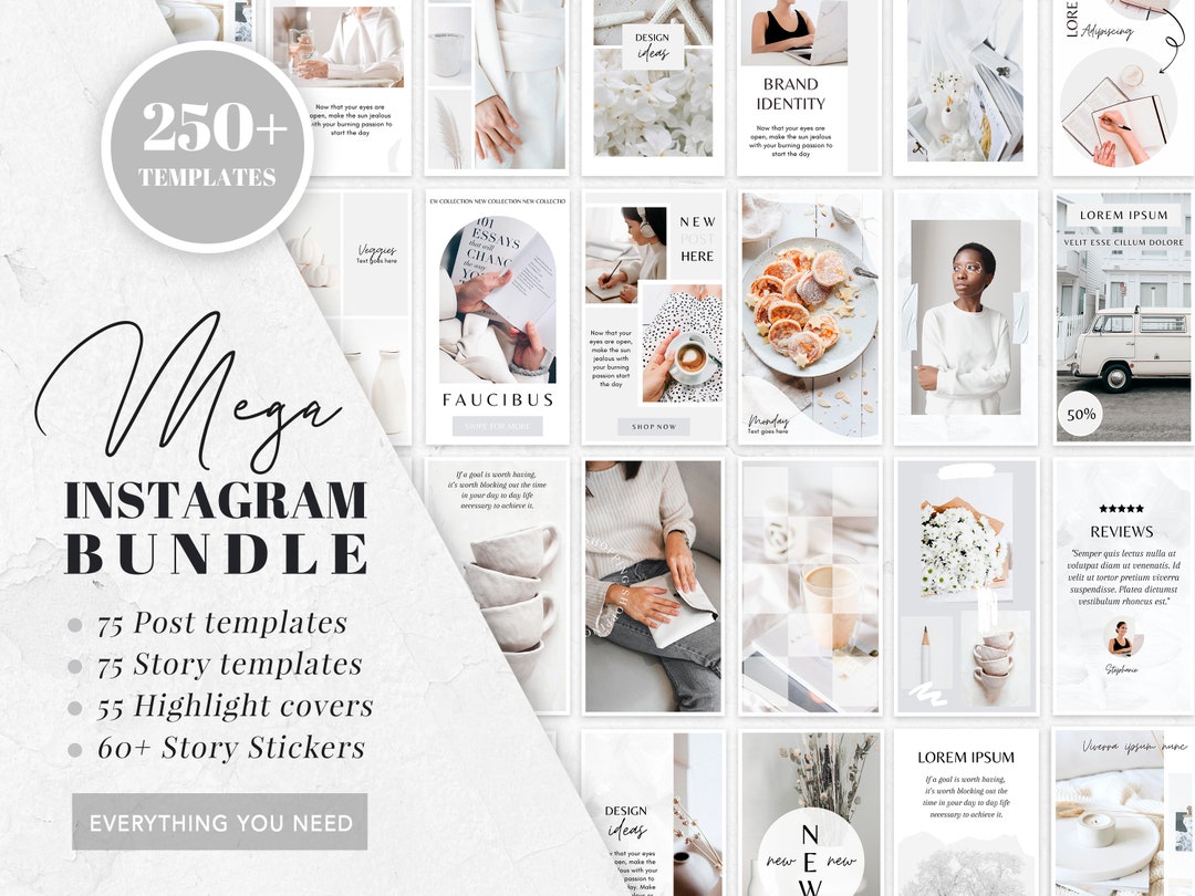 Instagram Template Bundle for Canva | Instagram Bundle Template Canva ...