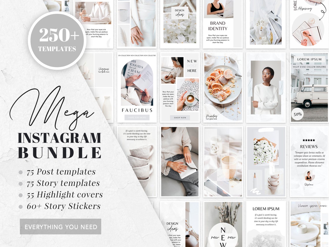Instagram Template Bundle for Canva Instagram Bundle - Etsy
