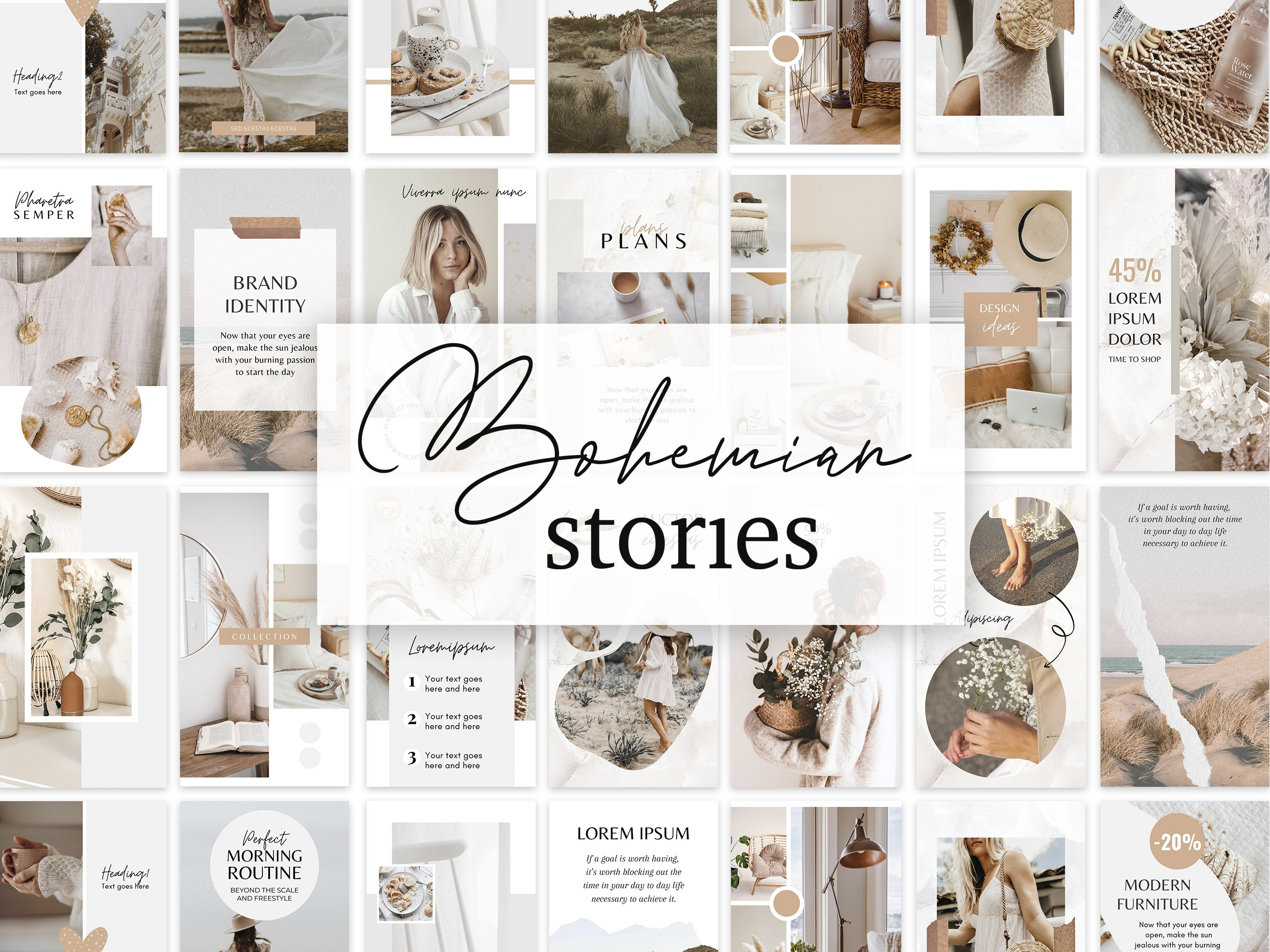 Boho Instagram Story, Instagram Stories Template Boho, Boho Instagram ...