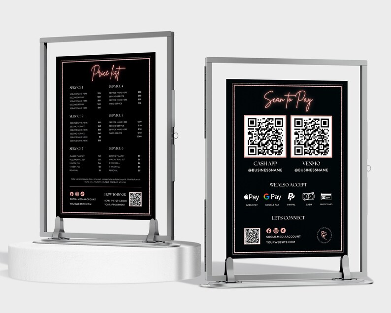 Price List Template Social Media Price List Template Beauty - Etsy