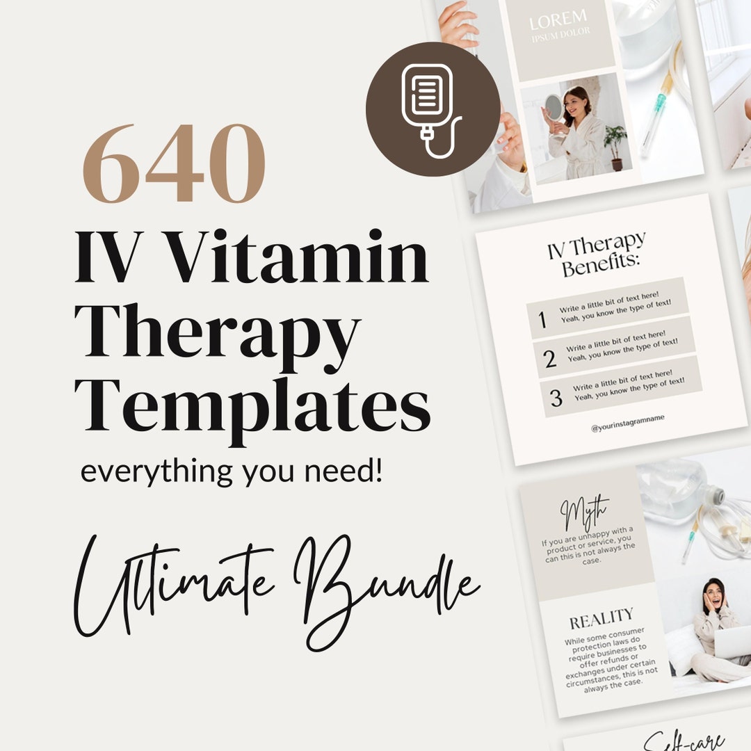 640 IV Hydration and Vitamin Therapy Templates IV Therapy Marketing ...