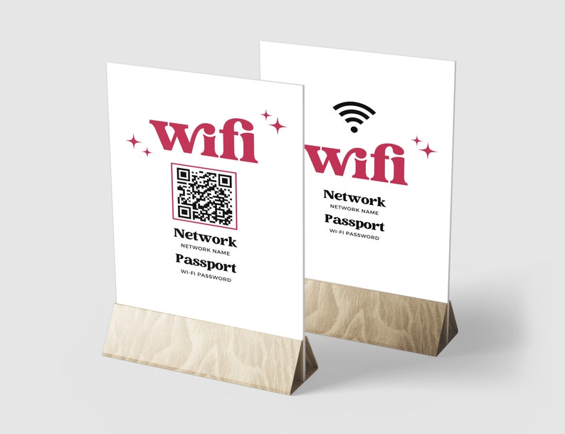 WIFI Password Sign Template Printable Guest Wi-fi Signs Wifi - Etsy