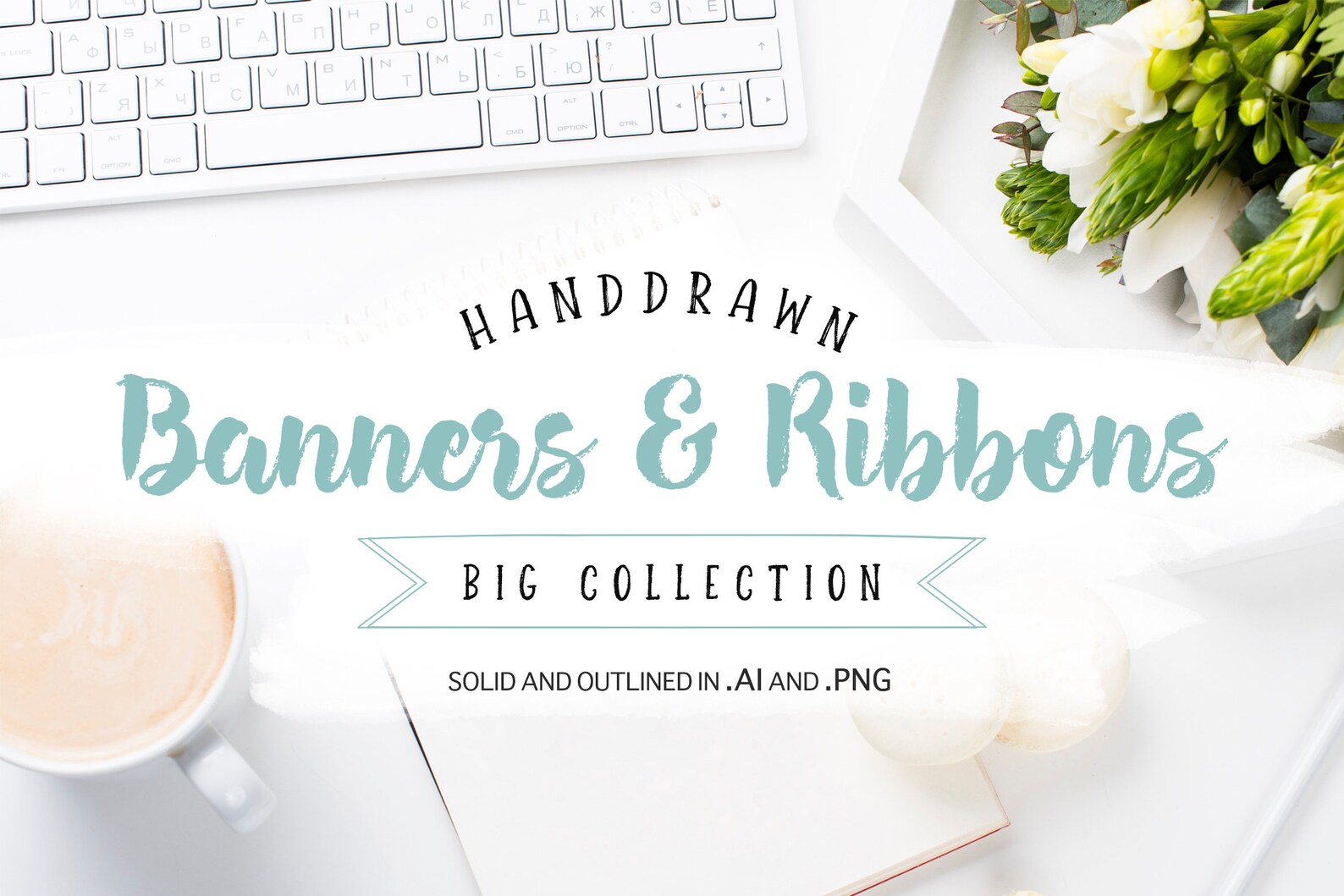 Ribbon Banner Clip Art Commercial Use Vector Clipart Banners - Etsy