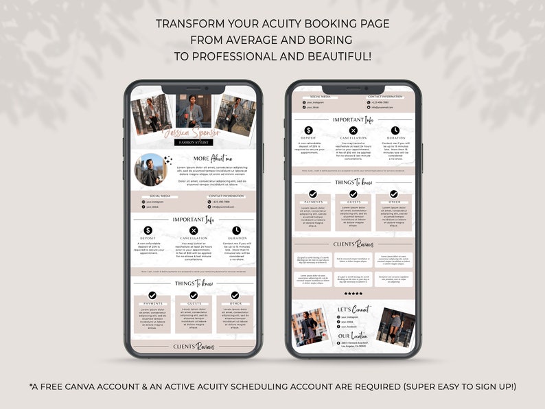 Schedule Acuity Template Acuity Scheduling Template Premade Etsy