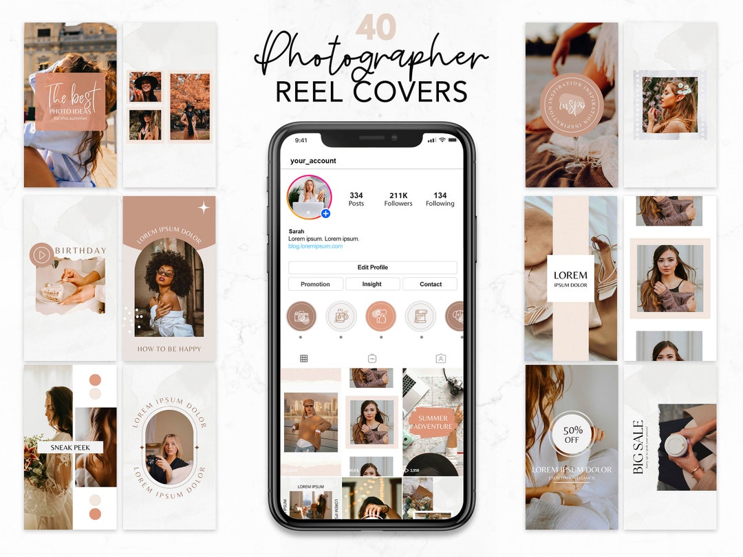 Photographer Reel Covers for Instagram, Canva Instagram Reels Template ...