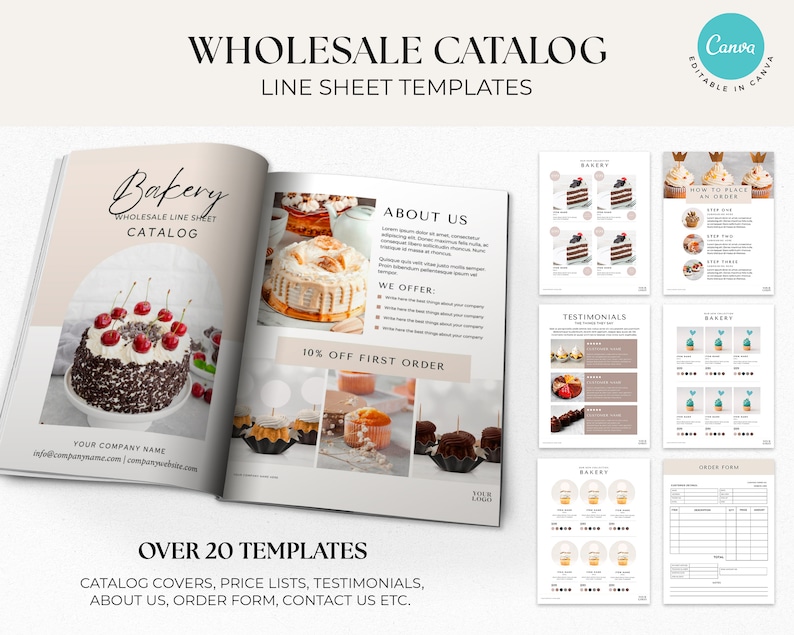 Editable Wholesale Line Sheet Template, Wholesale Catalog, Pricing Book ...