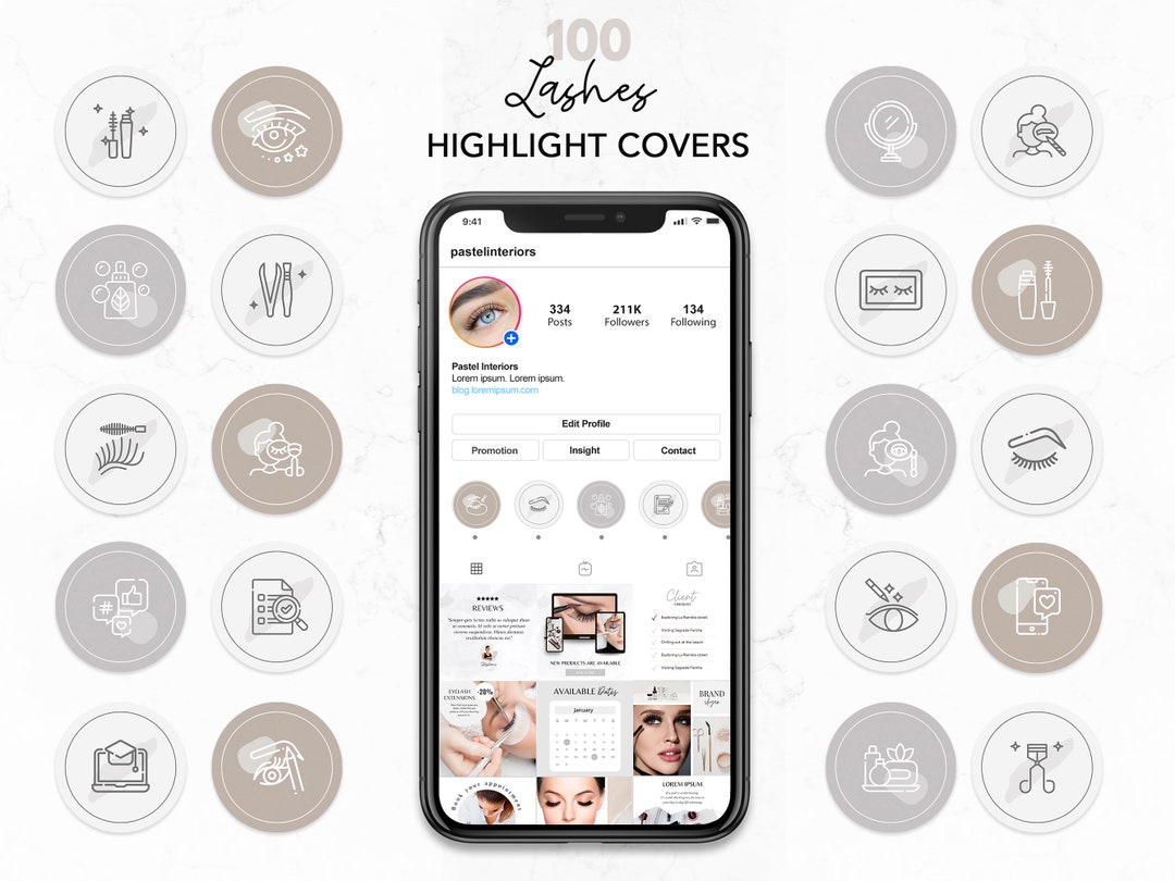 Highlight Covers for Lashes, Instagram Lash Highlights, Highlight ...