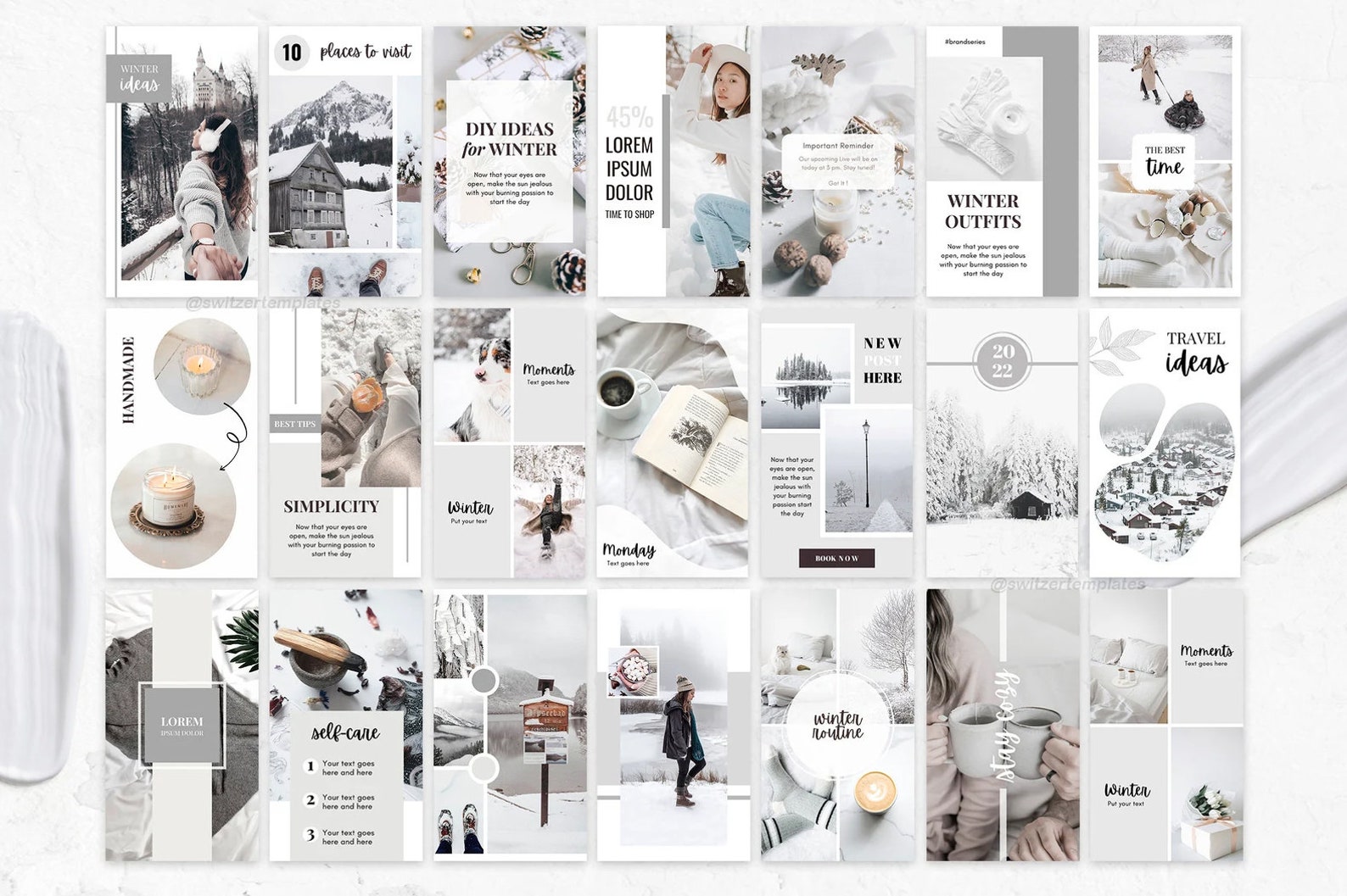 Winter Instagram Bundle, Winter Instagram Post Templates, Winter ...
