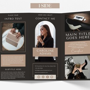 Editable Trifold Brochure Template Printable Brochure Template Two Sided Trifold Brochure ...