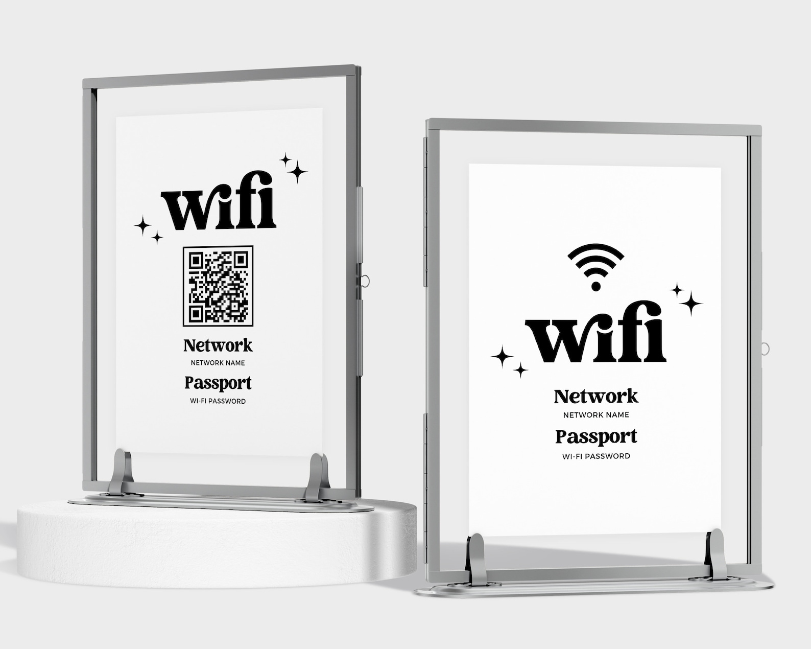 WLAN QR Code Zeichen, druckbares WLAN Zeichen, bearbeitbares WLAN ...