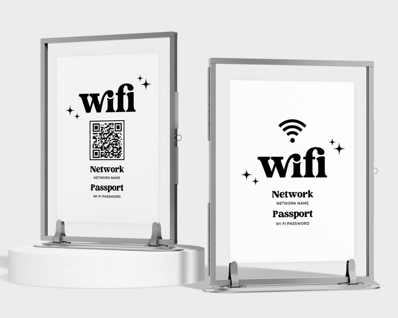 WLAN QR Code Zeichen, druckbares WLAN Zeichen, bearbeitbares WLAN ...