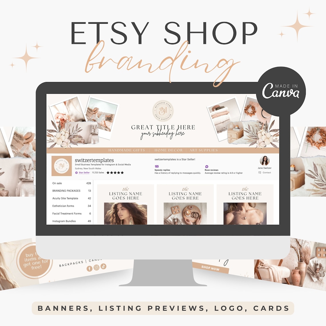 Etsy Shop Kit Etsy Banners Templates Etsy Shop Branding Kit Etsy Shop ...