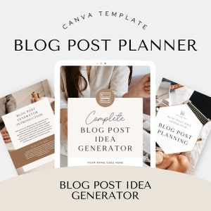 Blogger Planner Printable Blog Post Generator Planner Blogger Journal Business Planner Blog Post ...