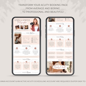 Acuity Template Photography, Acuity Booking Site Design, Pink Acuity ...
