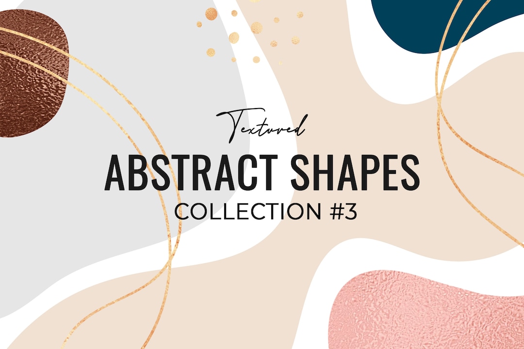 Abstract Shapes Svg. Textured Abstract Elements and Shapes. Golden ...
