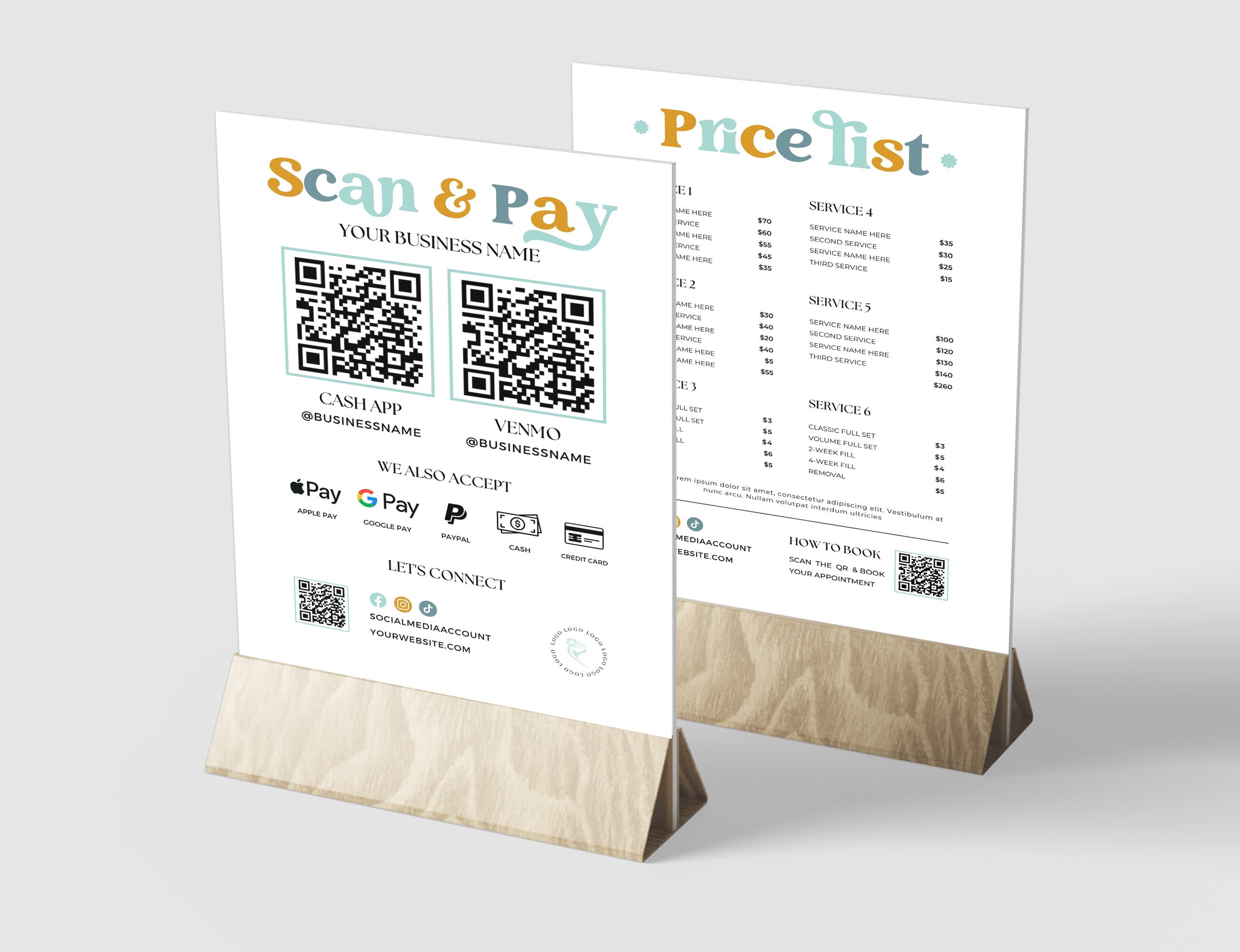 Editable QR Code Sign Printable Payment Sign Scan to Pay - Etsy Australia