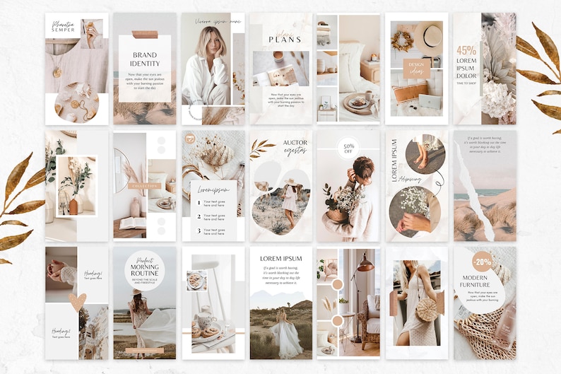 Boho Instagram Template Canva Boho Instagram Stories - Etsy