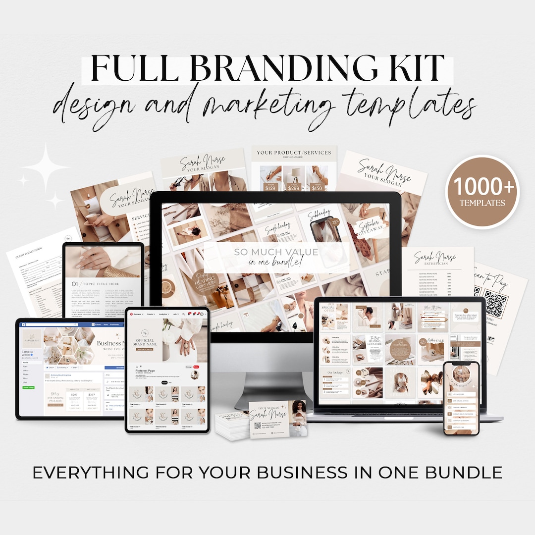 Full Branding Package DIY Branding Kit Social Media Branding Template ...