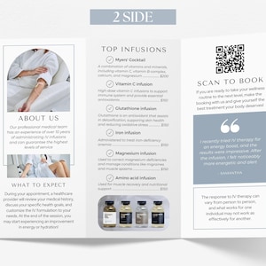 IV Therapy Trifold Brochure Iv Hydration Brochure Iv Vitamin Infusion ...