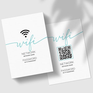 Wifi Sign Template, Be Our Guest Wifi Qr, Wifi Password Template, Wifi ...
