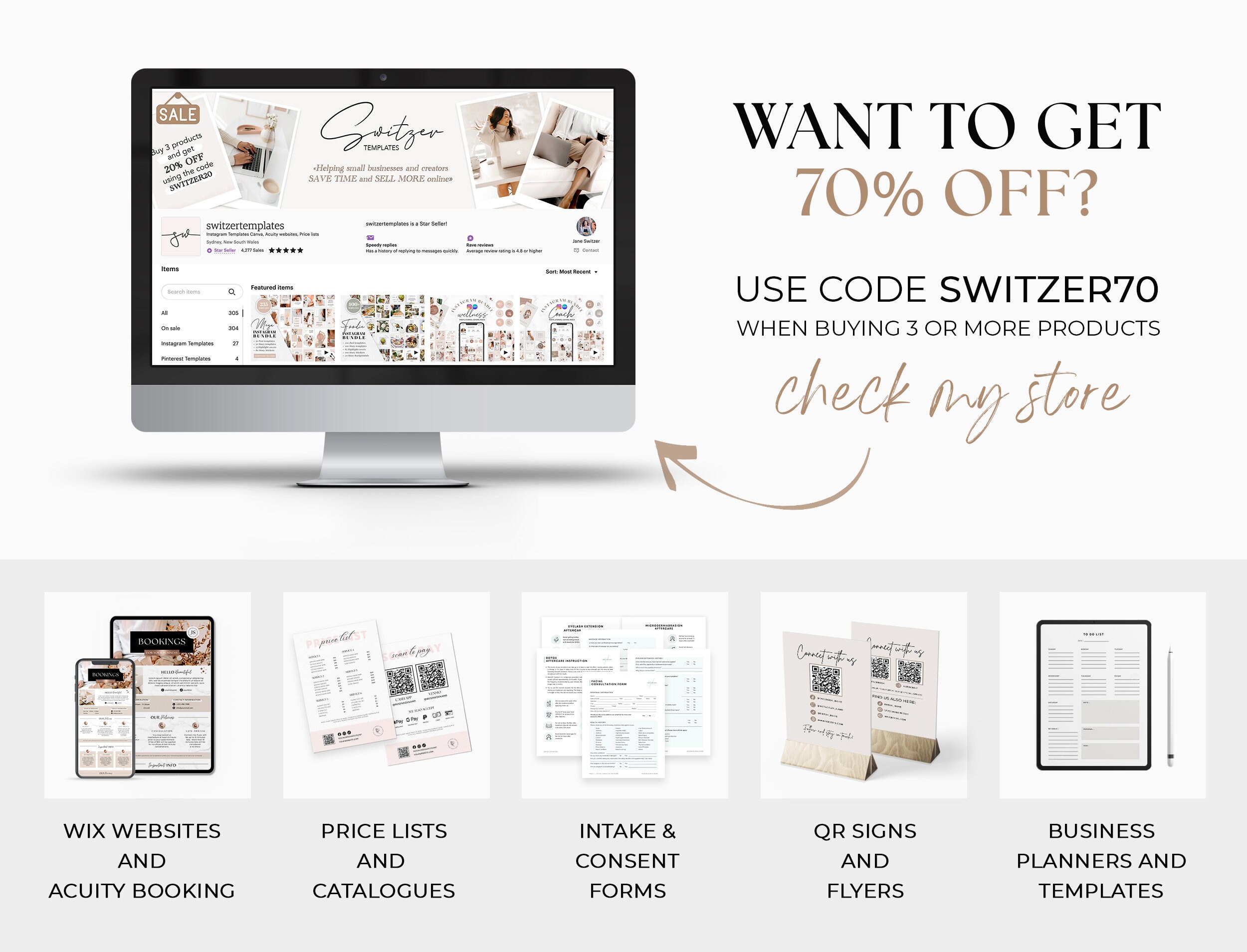 Connect With Us Sign, Social Media Sign Template, QR Business Sign ...