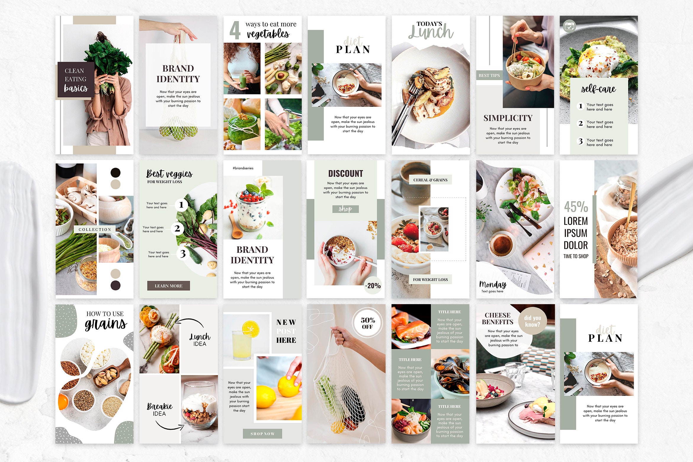 Food Instagram Story Template, Food Instagram Template for Canva ...