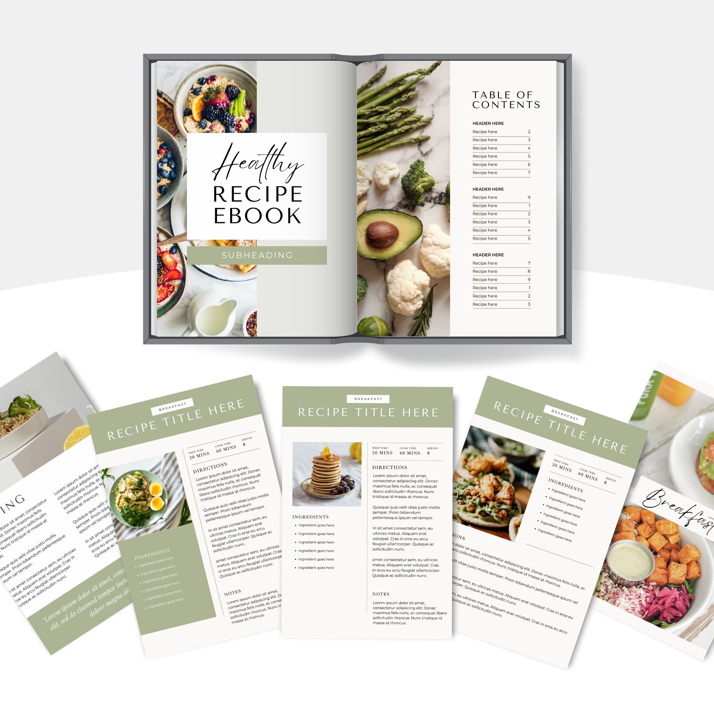 Recipe Ebook Template Lead Magnet Template Gut Health Ebook Health ...