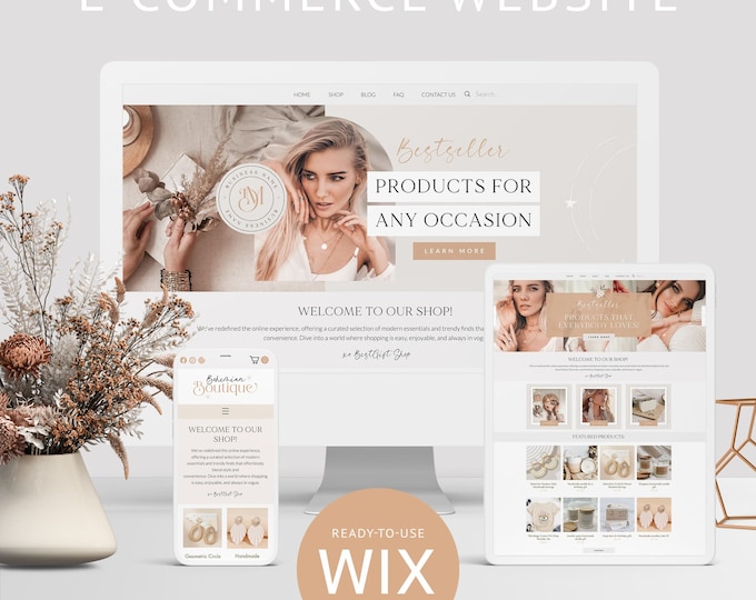 Wix Website Template - Creative Ecommerce - Online Store - Stickers ...