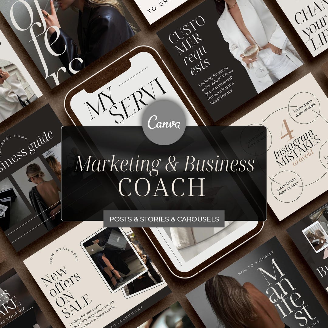 Social Media Templates Canva Instagram Templates for Business Coaches ...