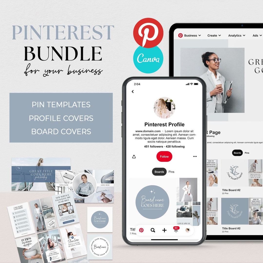 Editable Pinterest Pin Templates Pinterest Canva Template for Bloggers ...