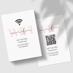 WIFI Password Sign Printable, Wifi Sign, WIFI Password Sign, Editable ...