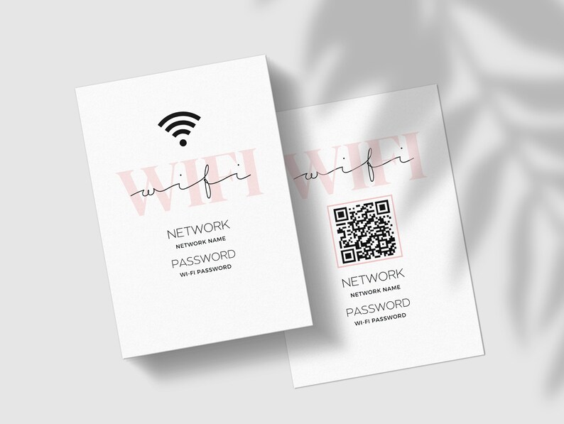 WIFI Password Sign Printable, Wifi Sign, WIFI Password Sign, Editable ...