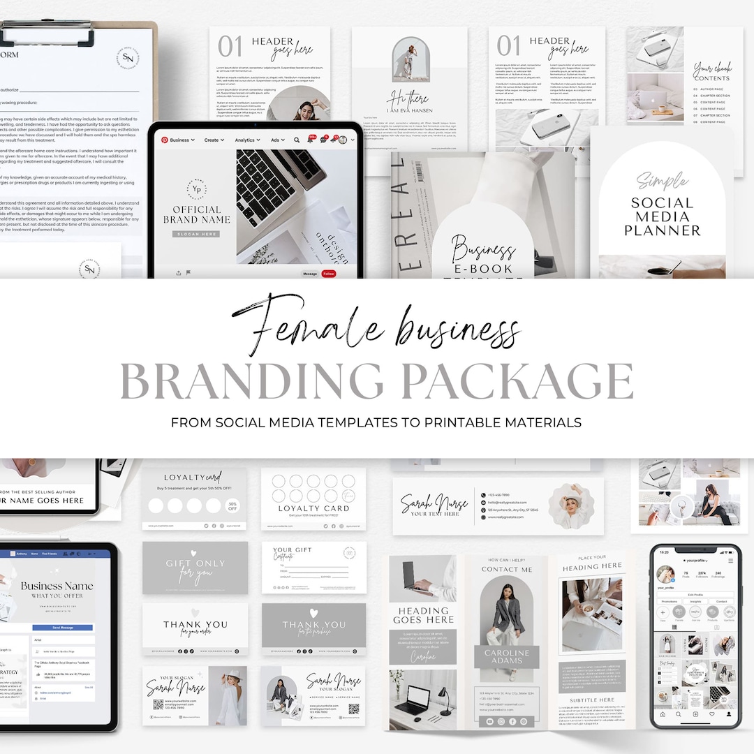1000 Branding Package Templates Branding Kit Templates DIY Branding Kit ...