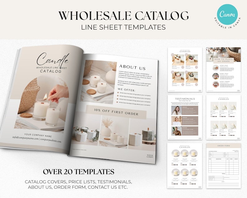 Editable Wholesale Line Sheet Template Line Sheet Canva - Etsy