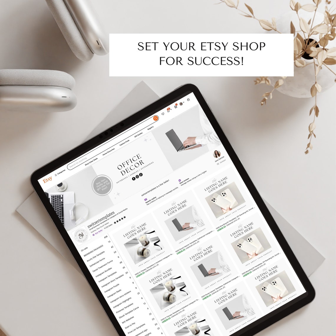 Etsy Shop Banner Kit Etsy Shop Templates Etsy Shop Branding Kit Etsy ...