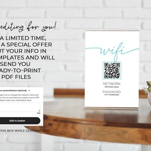 Wifi Sign Template Be Our Guest Wifi Qr Wifi Password - Etsy