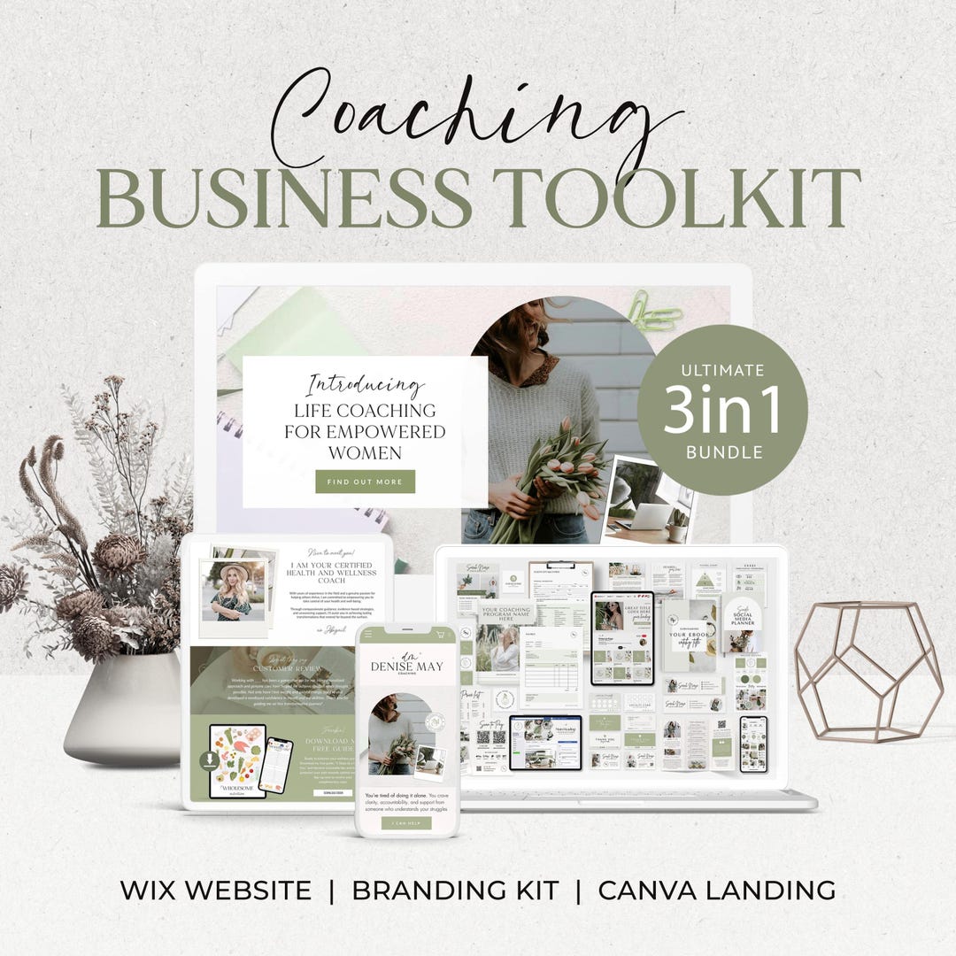 Health and Wellness Branding Bundle Coaching Templates for Canva ...