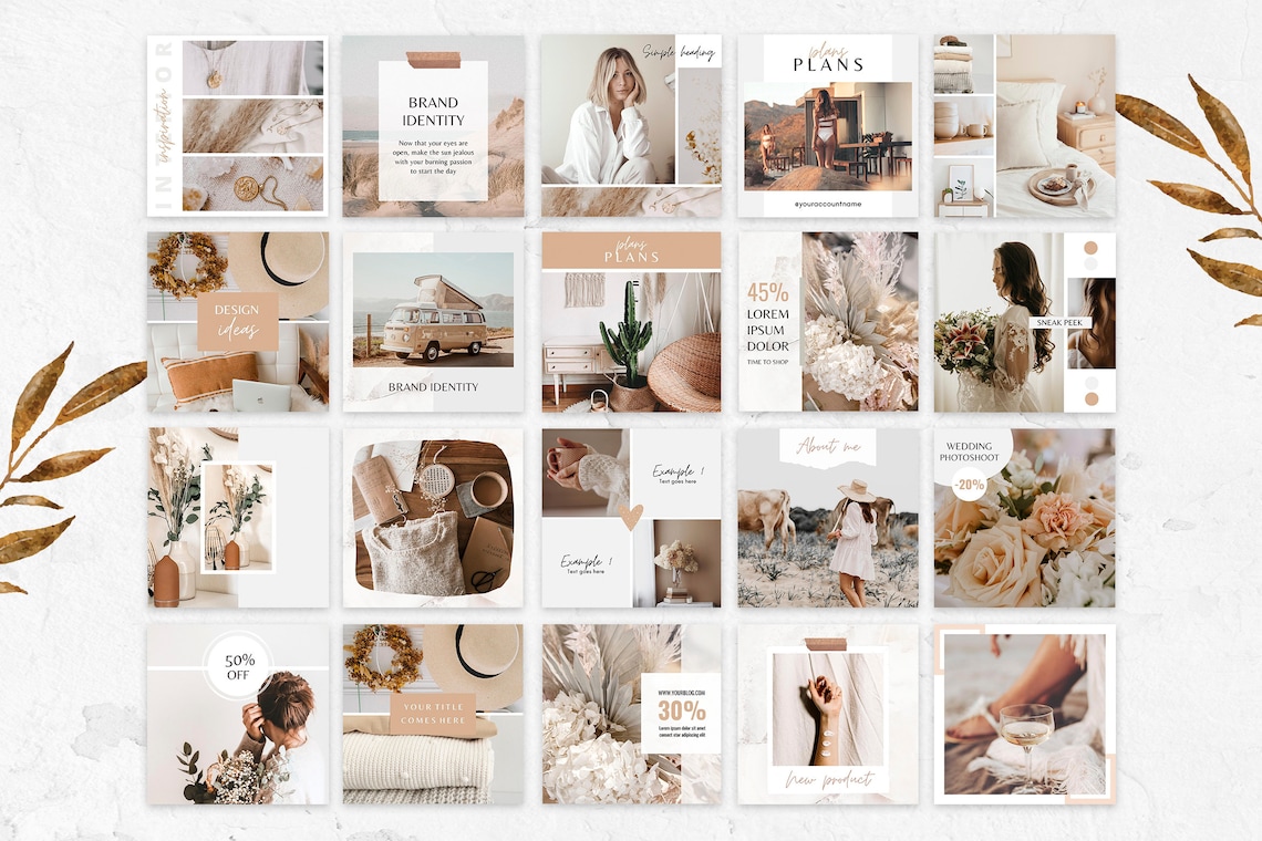 Boho Instagram Template Canva Boho Instagram Stories | Etsy