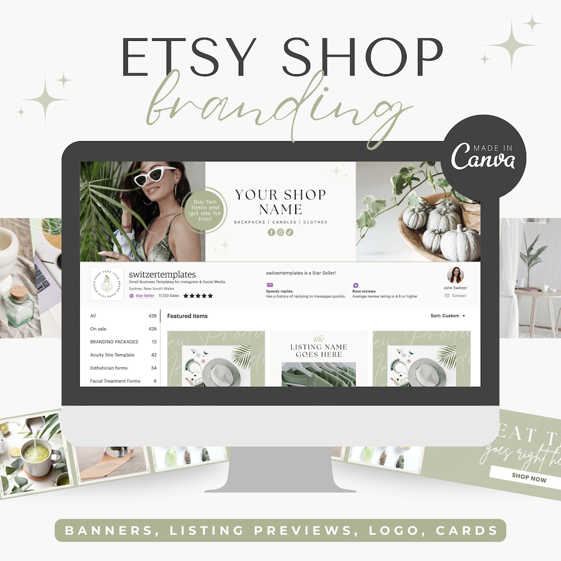 Etsy Shop Kit Etsy Banners Templates Etsy Store Banner Etsy Shop ...