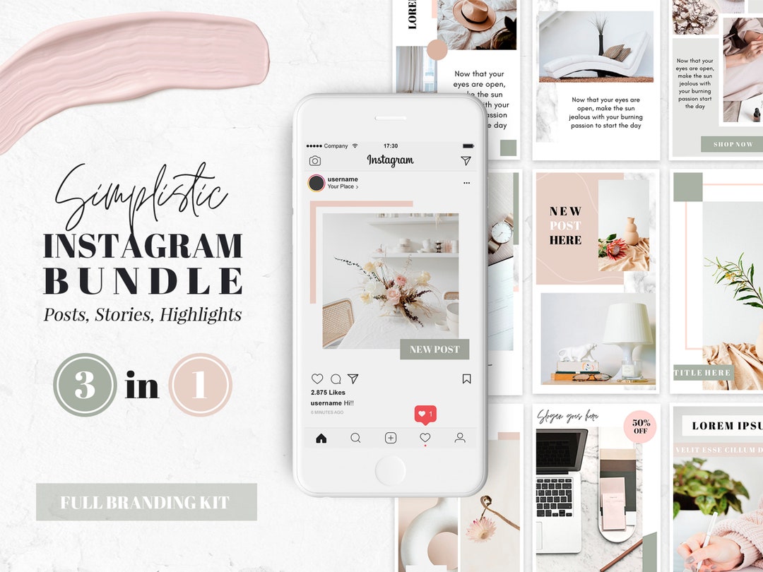 Instagram Bundle Kit, Canva Instagram Template, Canva Instagram Post ...