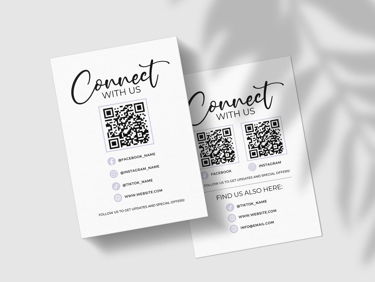 Social Media Sign Template Social Media Sign Printable - Etsy