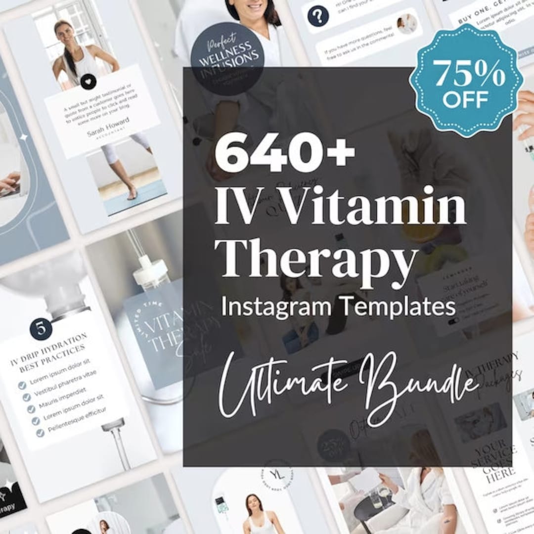 IV Therapy Templates Instagram Iv Drip Template Iv Hydration Therapy Iv ...